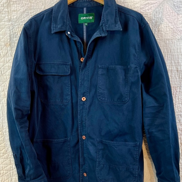 Orvis | Jackets & Coats | Orvis Mens Xl Navy Blue Heavy Cotton Field ...